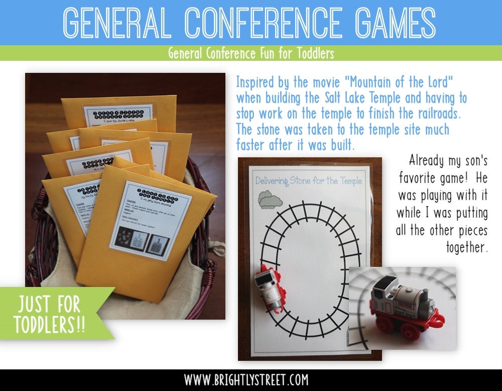 LDS General Conference Games for Toddlers - Etsy