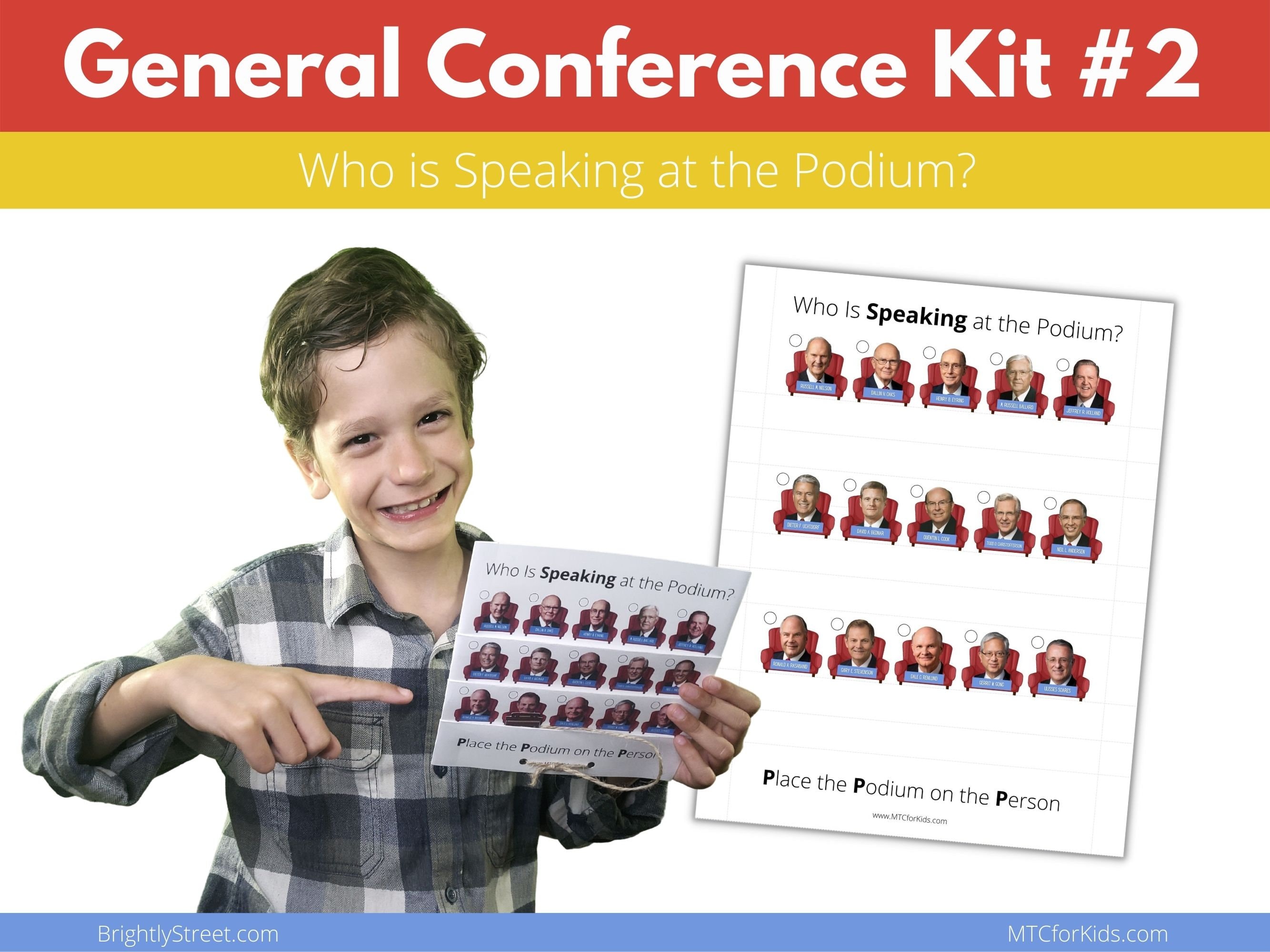General Conference Kit 2: ALL Other Speaker Tags, Activities, Snack ...