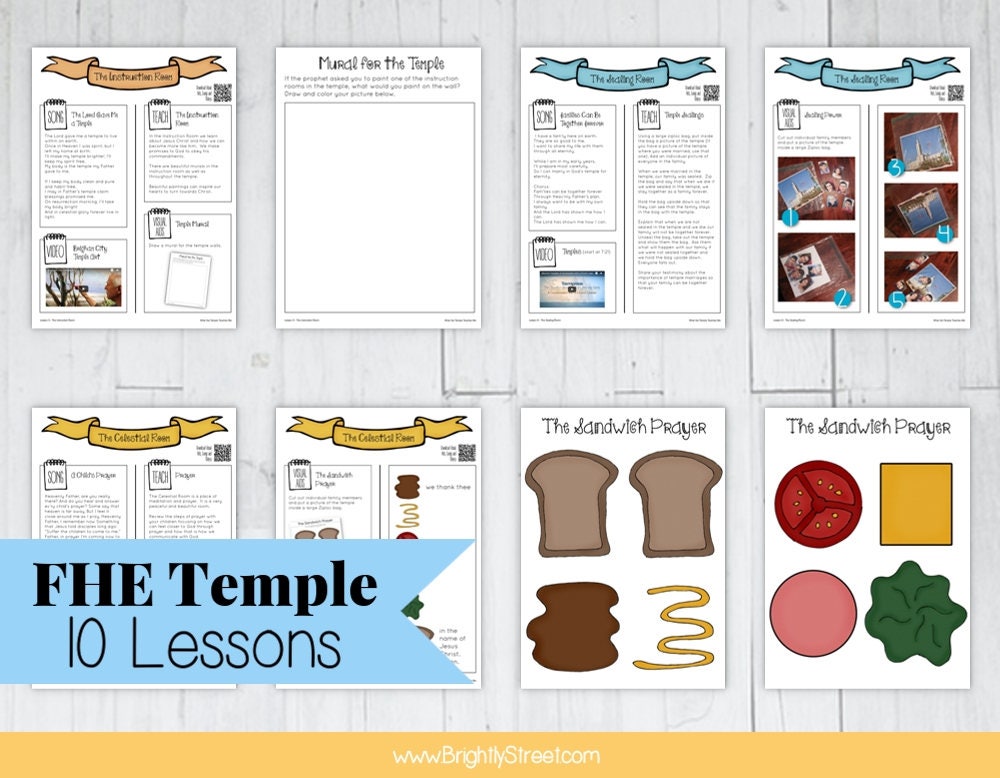 10 LDS Temple Lessons Booklet in Full Color for the Entire Family - Etsy