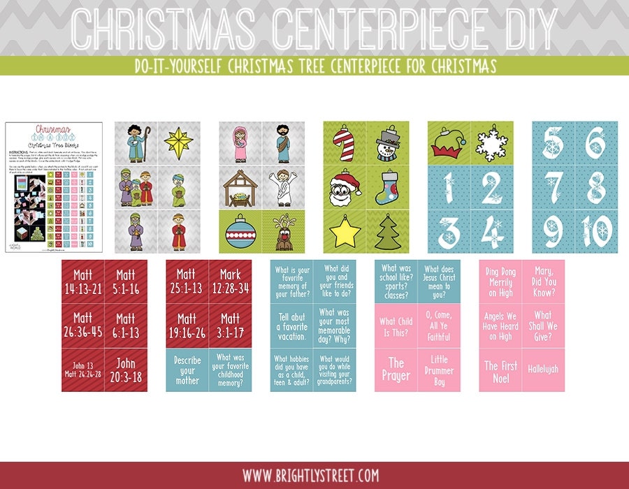 Christmas Centerpiece DIY Project Christmas-in-a-box lighttheworld - Etsy