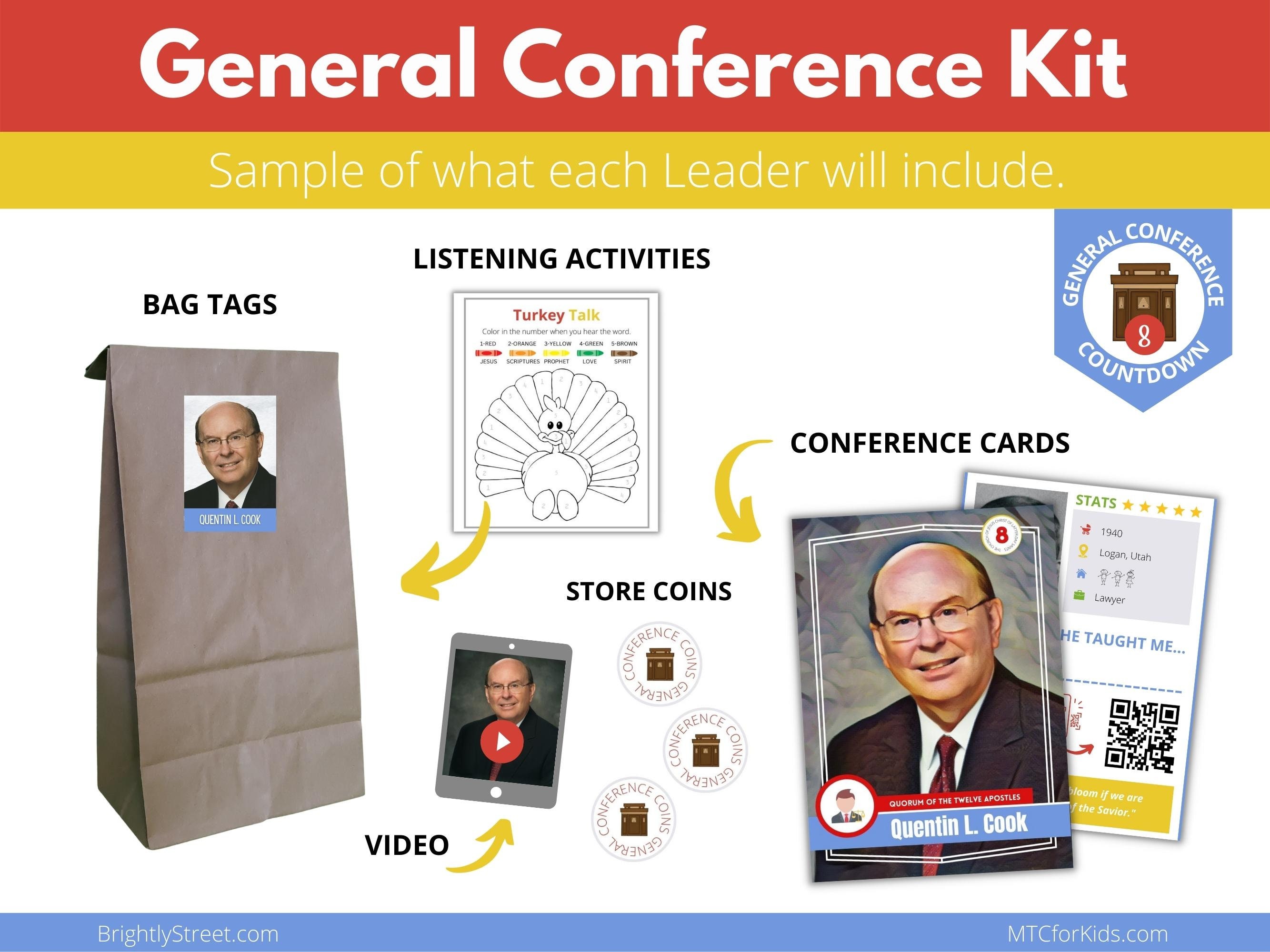 General Conference Kit #1: Apostles & Prophets Conference Cards, Store Coins, Bag Tags ...