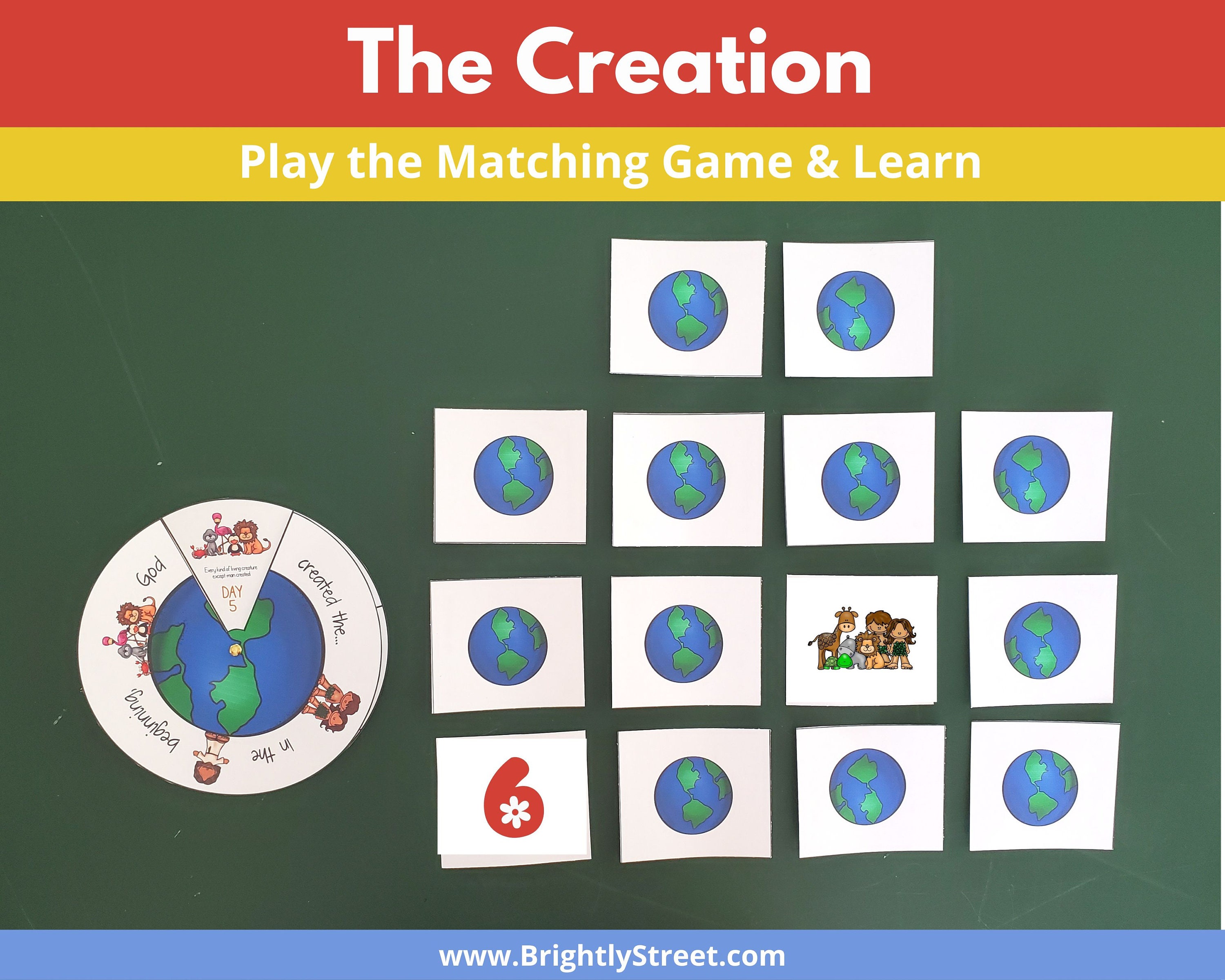 The Creation Pinwheel and Matching Game - Etsy