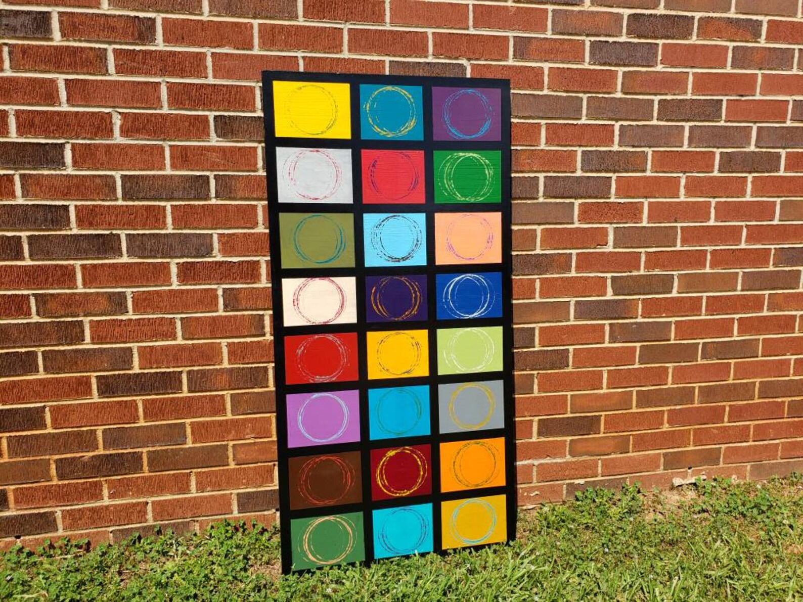 Geometric Wall Art Block Art Abstract Wall Decor Multicolor - Etsy