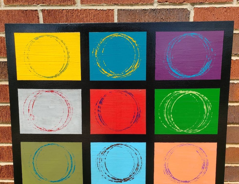 Geometric Wall Art Block Art Abstract Wall Decor Multicolor - Etsy