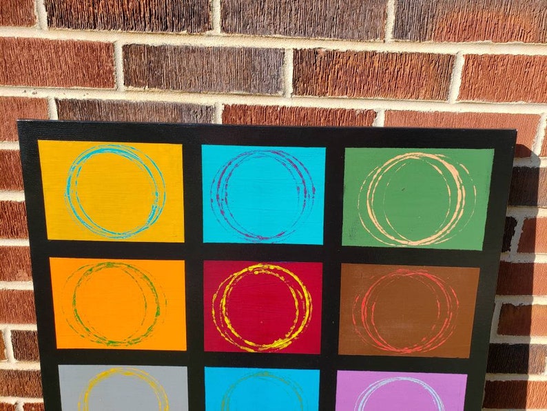 Geometric Wall Art Block Art Abstract Wall Decor Multicolor | Etsy