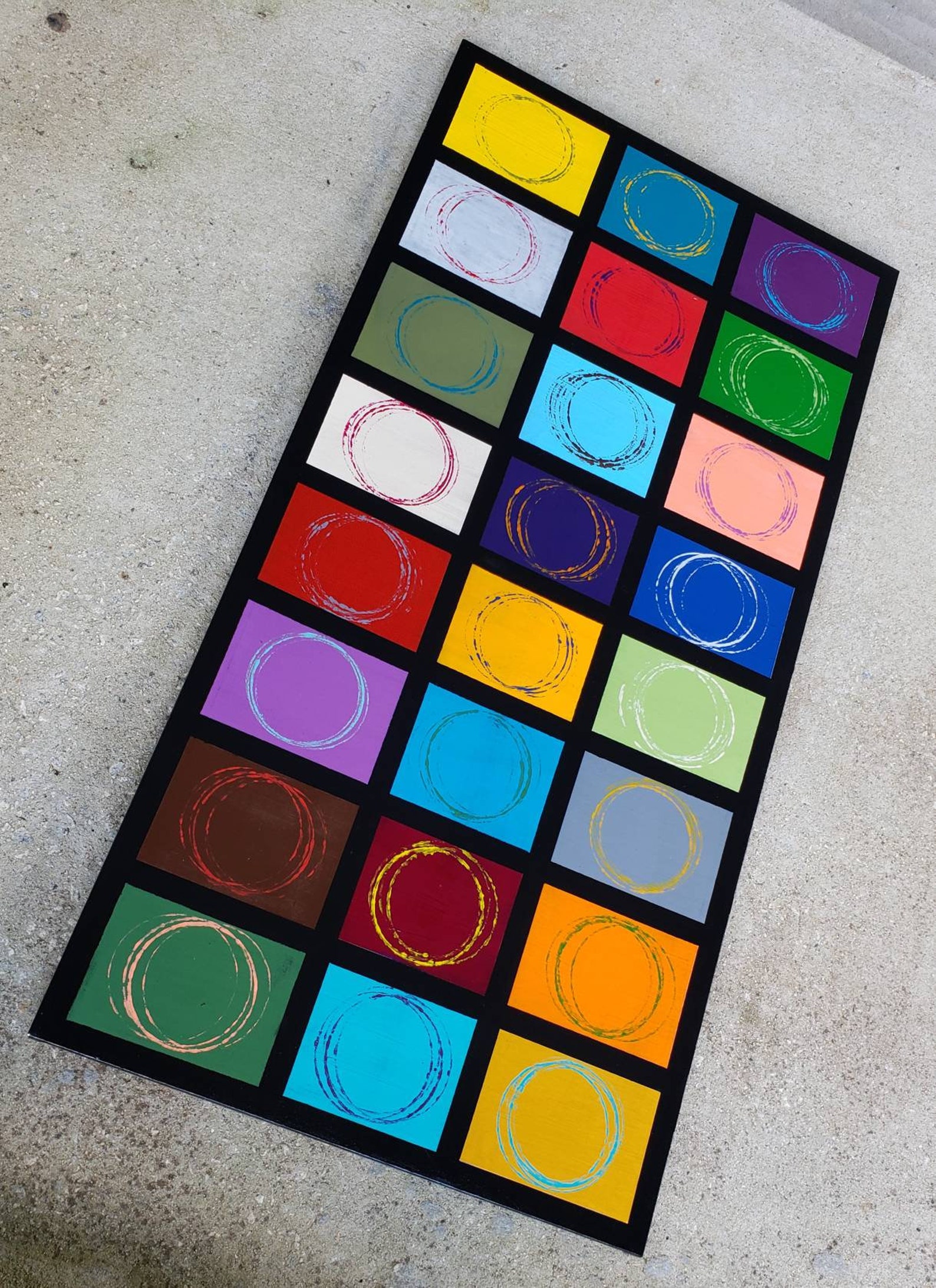 Geometric Wall Art Block Art Abstract Wall Decor Multicolor | Etsy