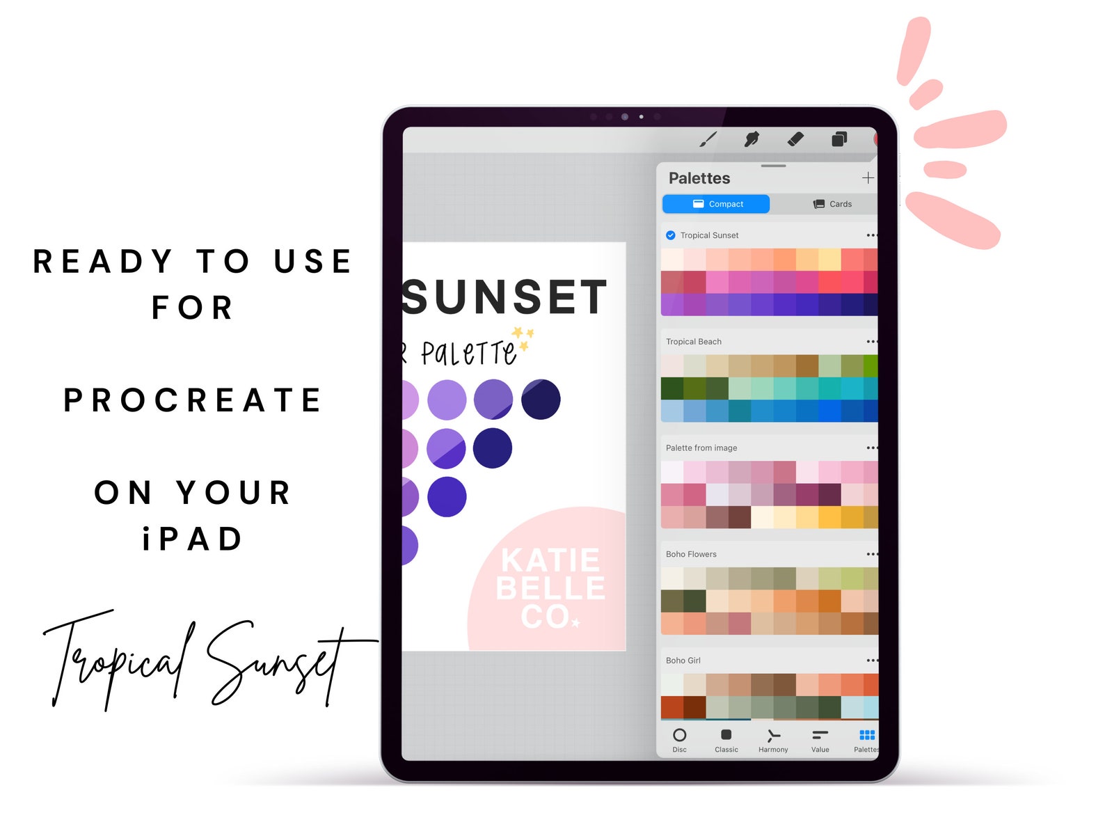 Tropical Sunset Color Palette Sunset Colors Procreate 30 - Etsy