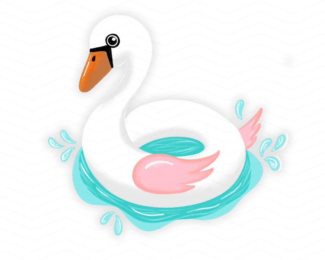 Swan Pool Float SVG, Summer Png, Swimming Pool Float, Floatie, Clip Art ...