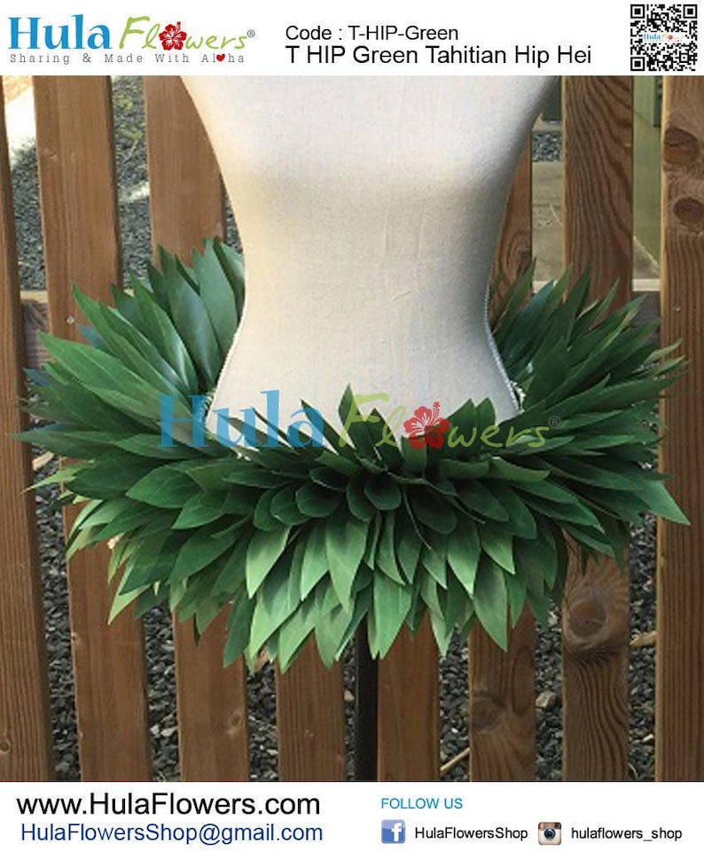 Silk Ti Leaves Hip Hei for Tahitian Dancer, T-hip-green - Etsy