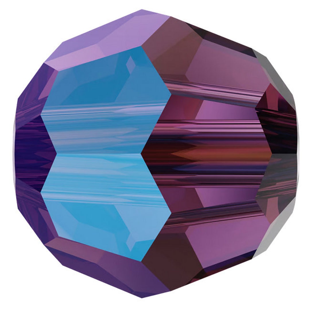 Amethyst Shimmer (204 SHIM) Purple Shiny Genuine Swarovski 5000 Round ...