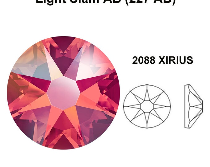 SWAROVSKI Crystals LIGHT SIAM Rhinestones Gems Stones Flat Back Non ...