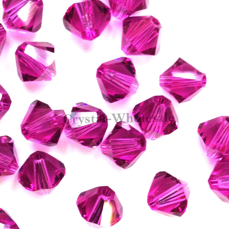FUCHSIA 502 Hot Pink Genuine Swarovski 5328 XILION Bicone - Etsy