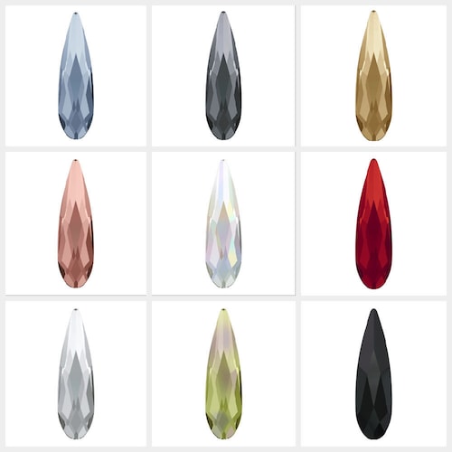 Swarovski Crystals Fancy FLAME Shape Flat Back Crystal Ab - Etsy