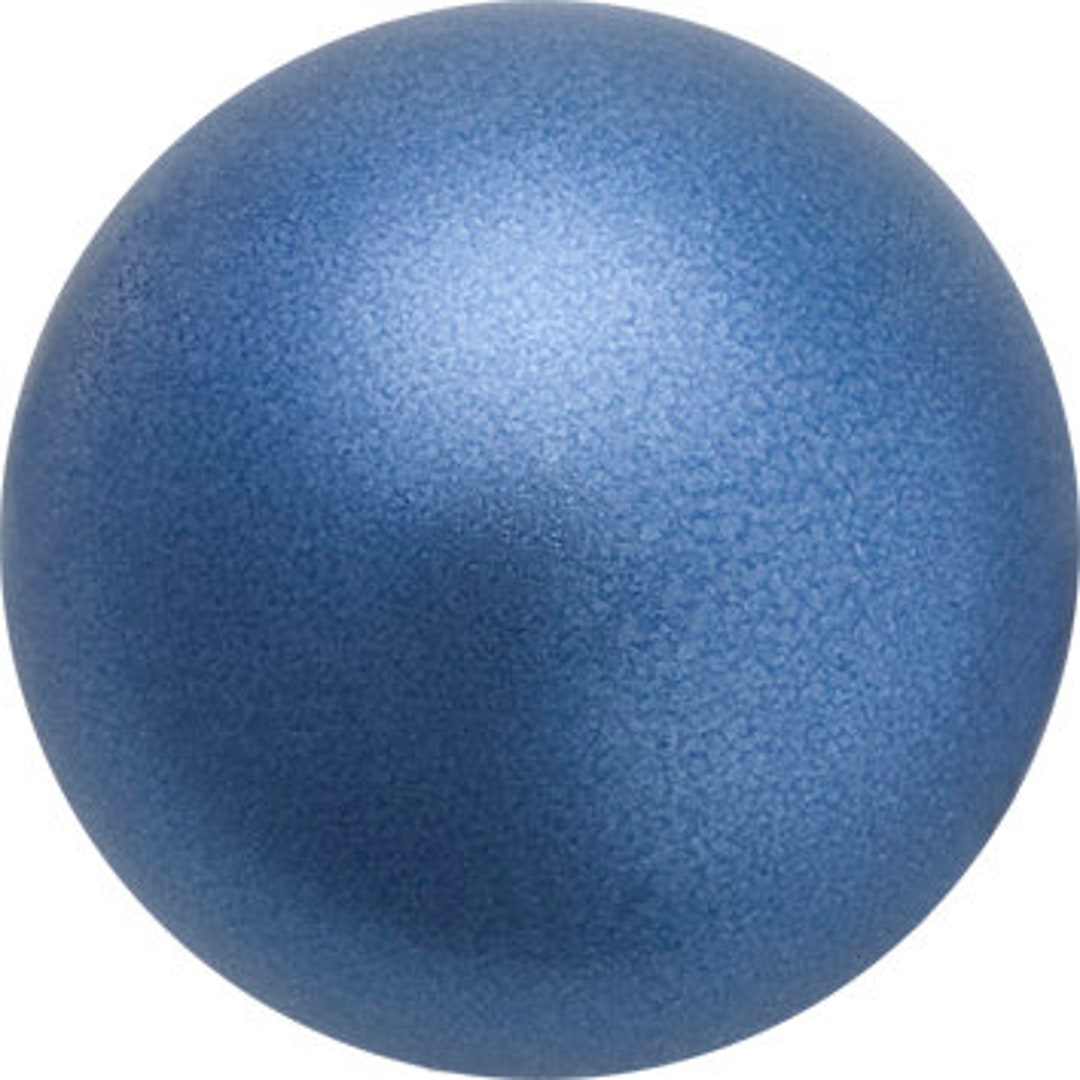 Blue Cobalt Blue Color Preciosa Crystal Nacre Pearls Effect Round ...