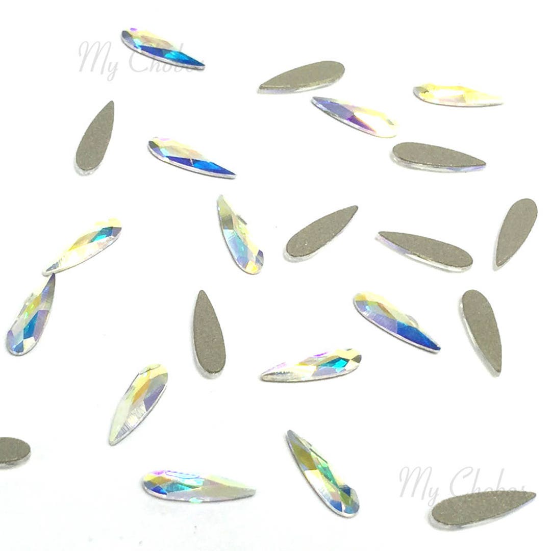 12 Pcs Swarovski 2304 Raindrop Flatbacks No-hotfix 6x1.7mm Nail Art ...