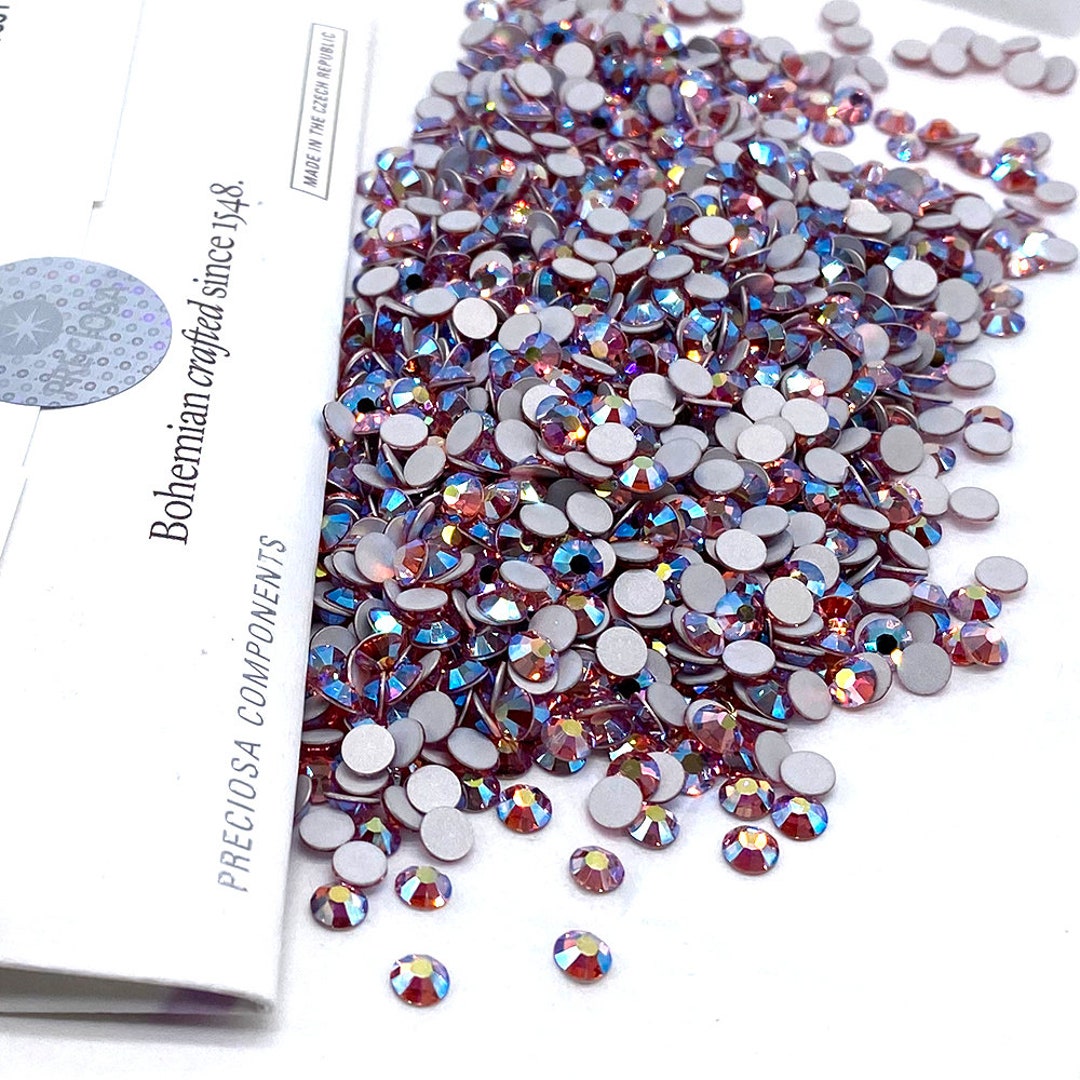 144 Pieces - Light Rose AB (70020 Ab) Preciosa MC Chaton Rose MAXIMA ...