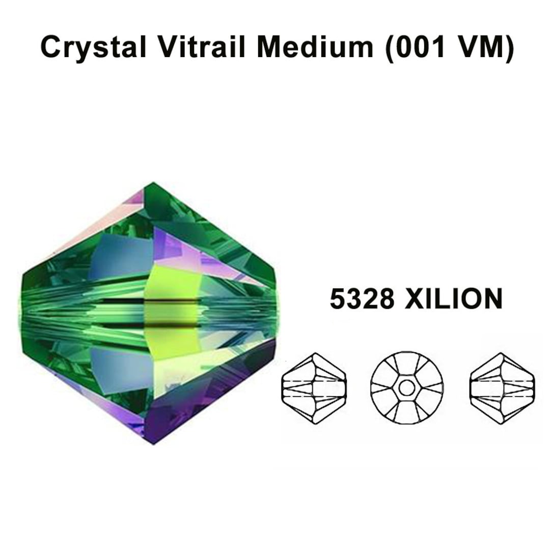 Crystal Vitrail Medium (001 VM) Genuine Swarovski 5328 XILION Bicone ...