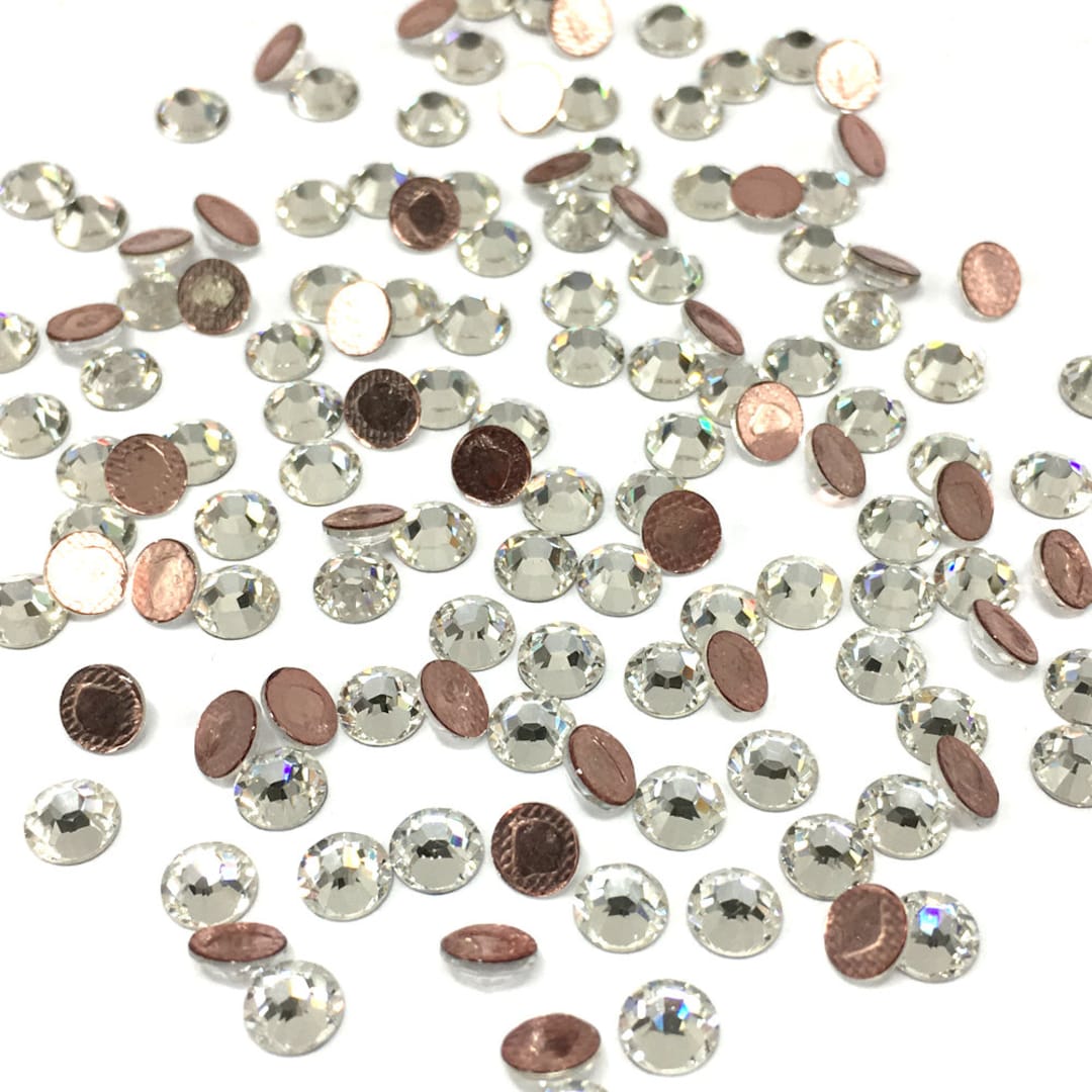 Crystal (001) Swarovski 2078 XIRIUS / 2038 Xilion Flatbacks HOTFIX Iron-on Rhinestones Clear ...