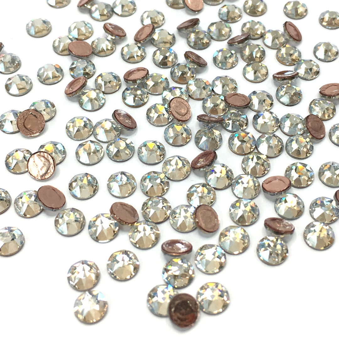 Crystal Moonlight 001 MOL Swarovski 2078 XIRIUS / 2038 XILION Flatbacks Hotfix Iron-on ...