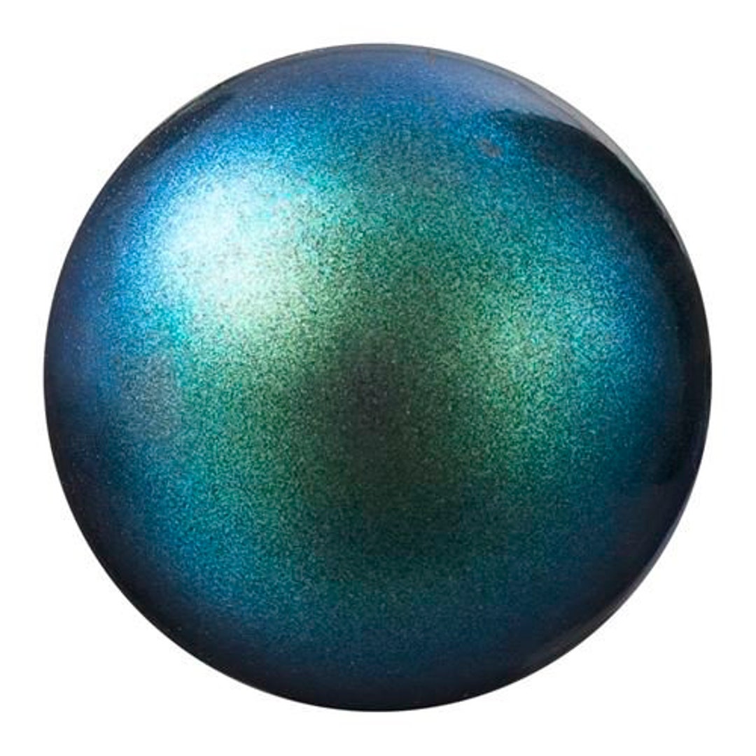 Pearlescent Peacock Green Color Preciosa Crystal Nacre Pearls Effect ...