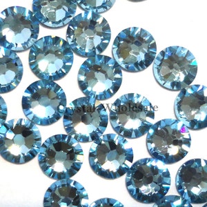 Aquamarine 202 Swarovski 2088 XIRIUS 34ss Crystal Flatback No-hotfix ...