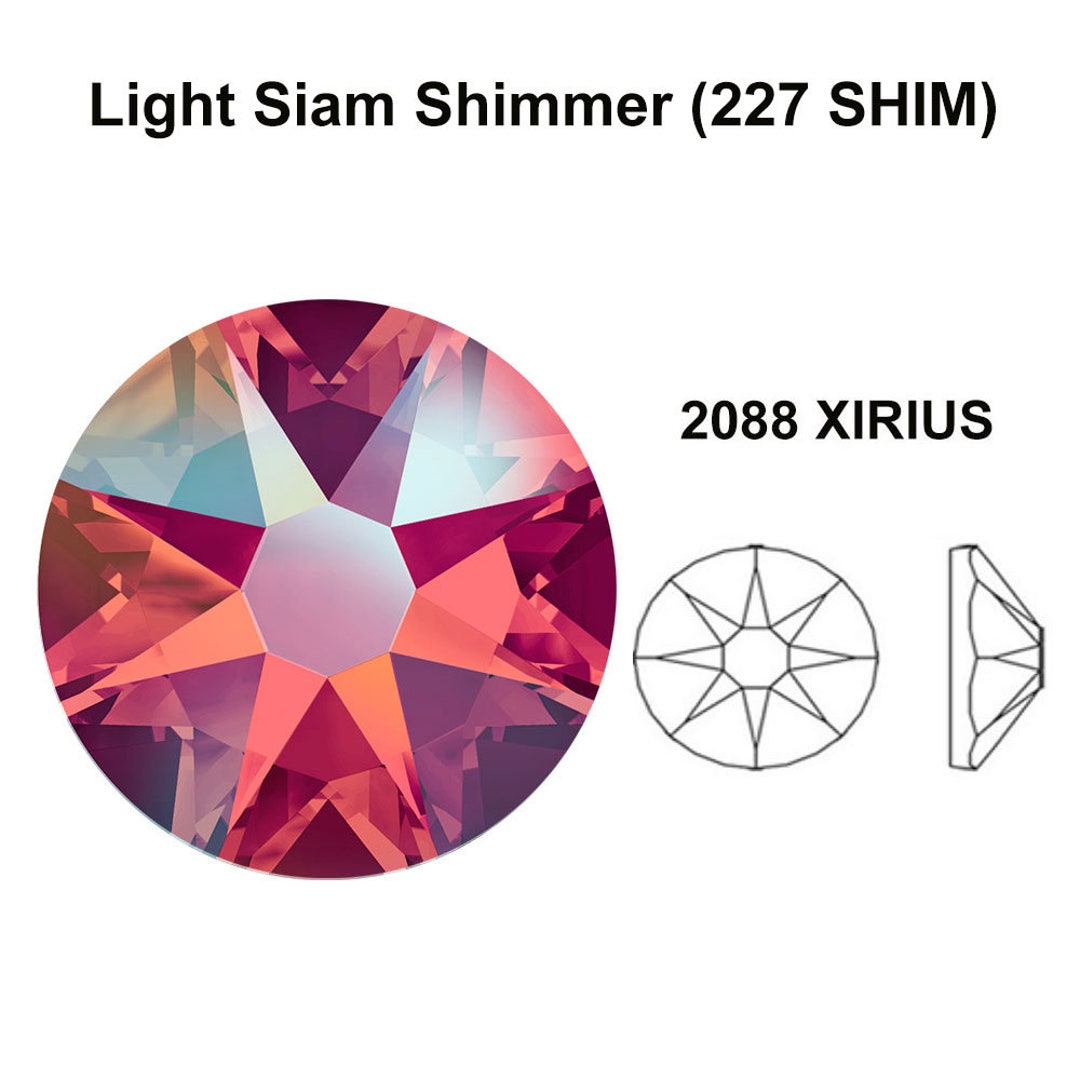 Light Siam Shimmer (227 SHIM) Swarovski 2088 XIRIUS 20ss Crystal Flatbacks No-hotfix Rhinestones ...