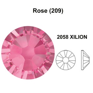 Rose (209) Swarovski 2058 Crystal Flatback No-hotfix Rhinestones ( Ss5 , Ss7 , Ss9 ) Nail Art ...
