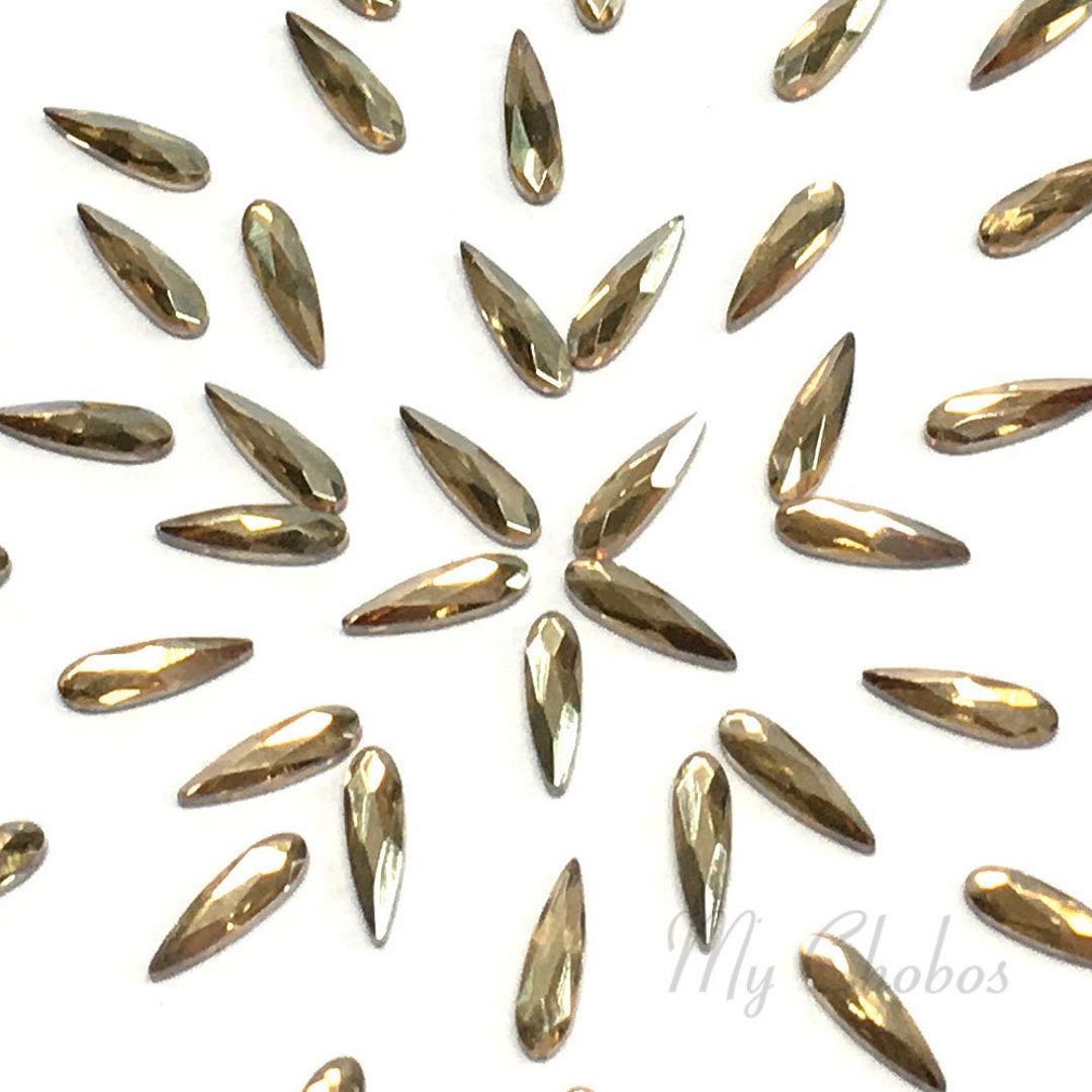 10 Pcs - Swarovski 2304 Raindrop Flatbacks No-hotfix 10x2.8mm Nail Art ...