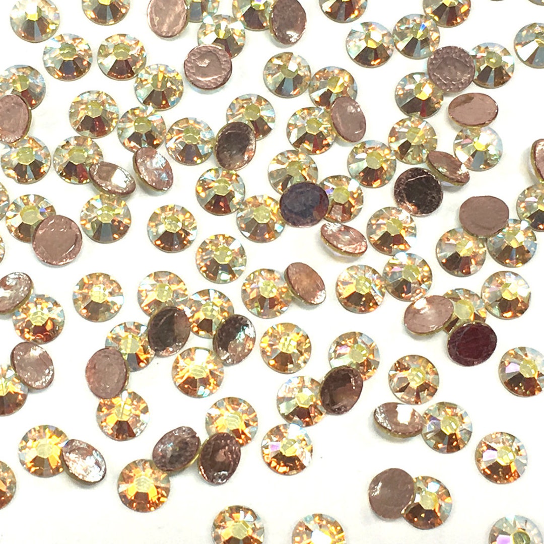 Jonquil Ab (213 Ab) Swarovski 2078 XIRIUS / 2038 XILION Crystal Flatbacks HOTFIX Iron-on ...
