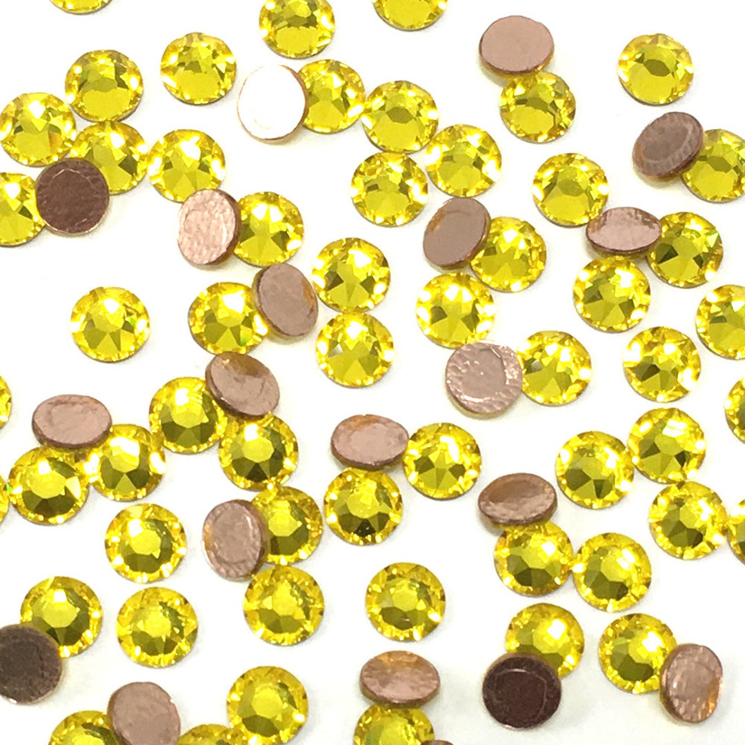 Citrine (249) Swarovski 2078 XIRIUS / 2038 XILION Crystal Flatbacks ...