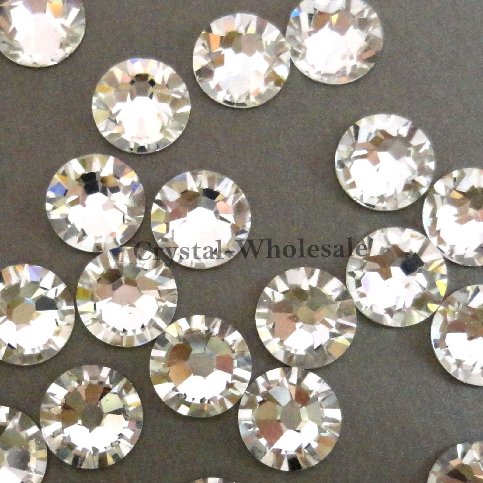 Crystal (001) Swarovski 2058 Flatbacks No-hotfix Rhinestones Clear ...