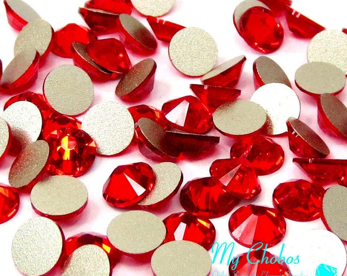 SWAROVSKI Crystals LIGHT SIAM Rhinestones Gems Stones Flat Back Non ...
