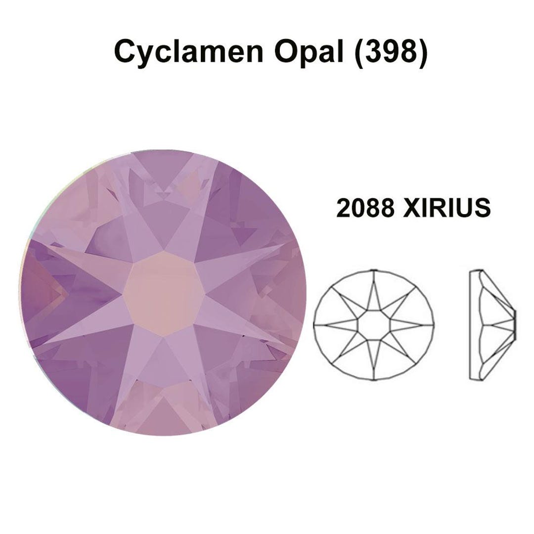 Cyclamen Opal (398) Swarovski 2088 XIRIUS 20ss Crystal Flatbacks No ...