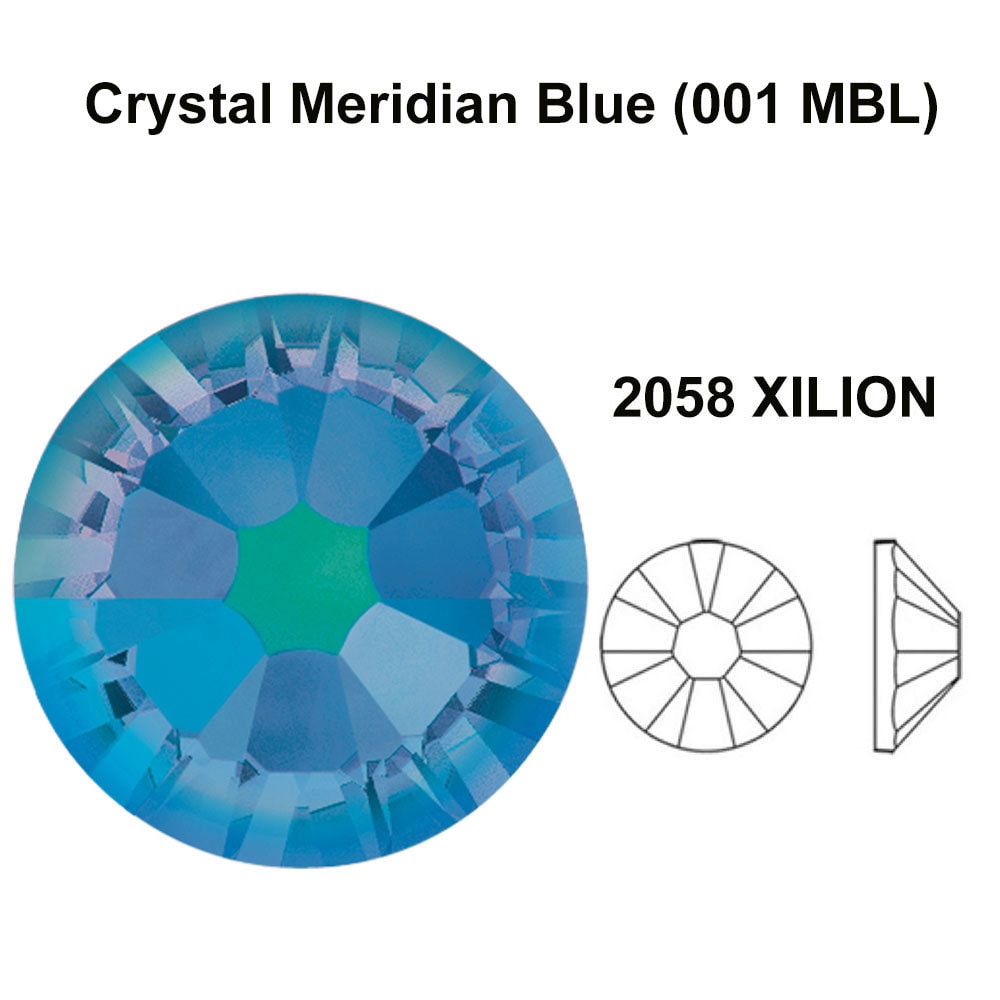 Crystal Meridian Blue (001 MBL) Swarovski 2058 Flatbacks No-hotfix ...