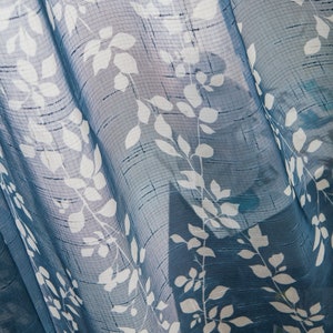 Sheer Curtain Voile Panel With Printed Leaf Pattern. One Panel. Choose ...