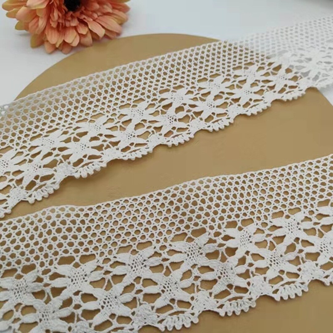 Cotton Lace Trim , Crochet Lace Trim, Lace Trim, Cotton Lace 7.5cm ...