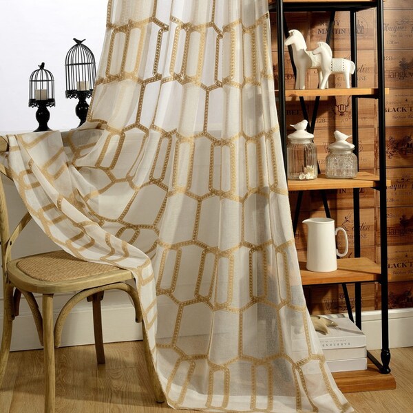 Geometric Curtains - Etsy