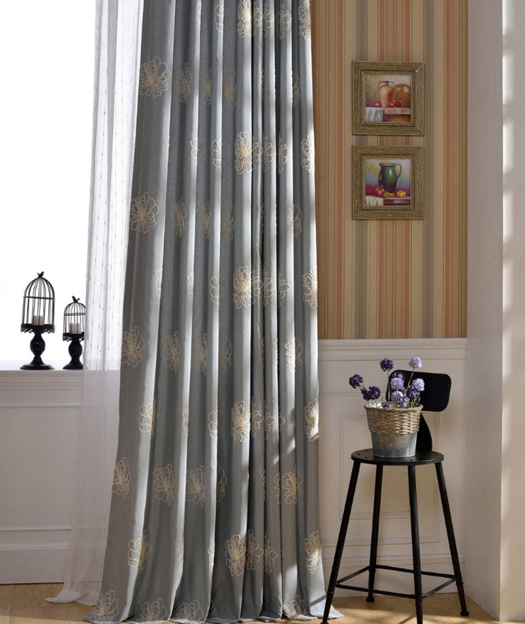 A Pair of Custom Curtains Made to Order up to 104l - Etsy