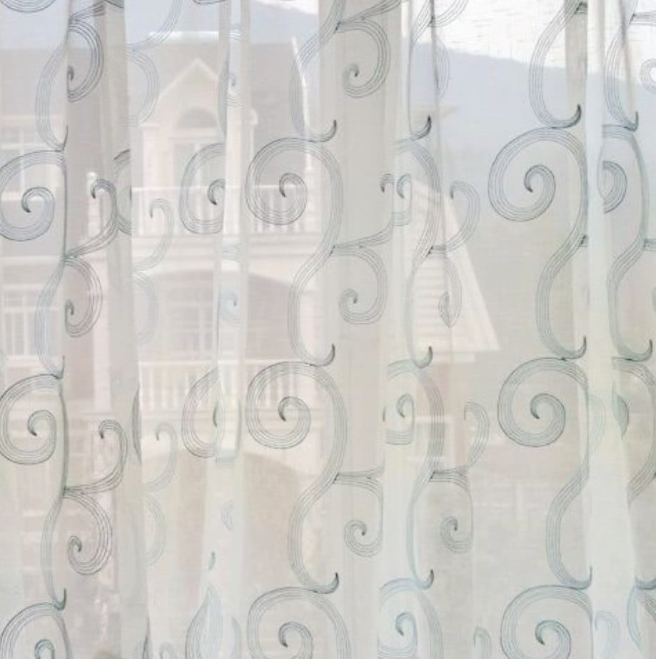 Sheer Curtain Voile Panel With Cotton Embroidery Pattern. One - Etsy
