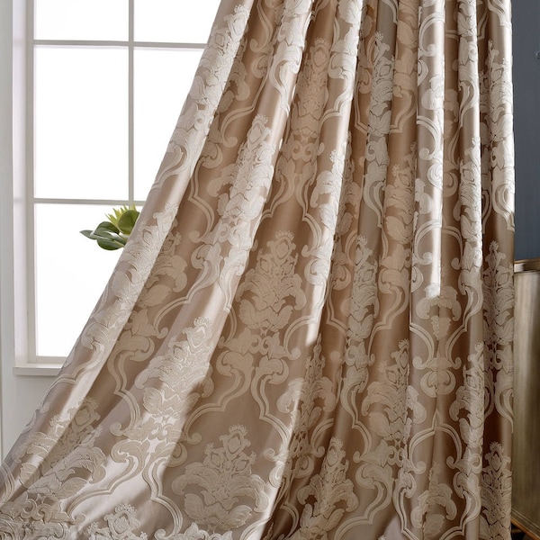 Damask Curtains - Etsy