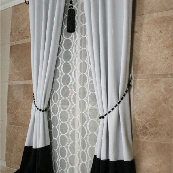 Color Block Curtains - Etsy