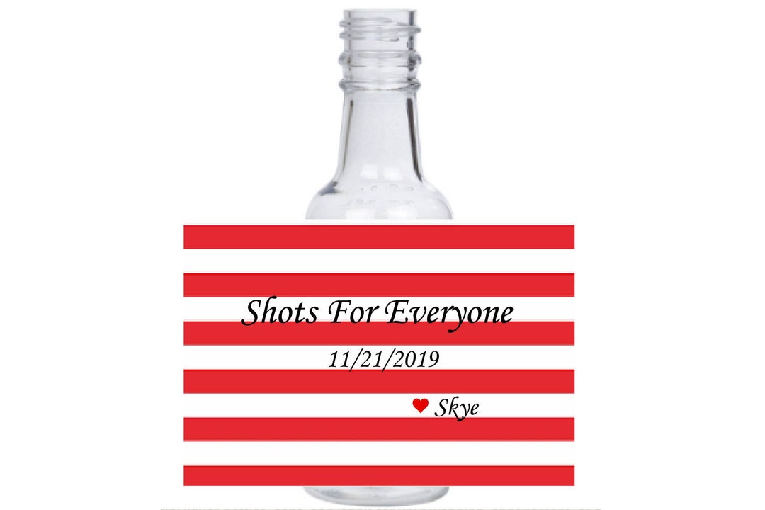 12 Personalized Shots for Everyone Mini Liquor Bottles Favors Shots ...