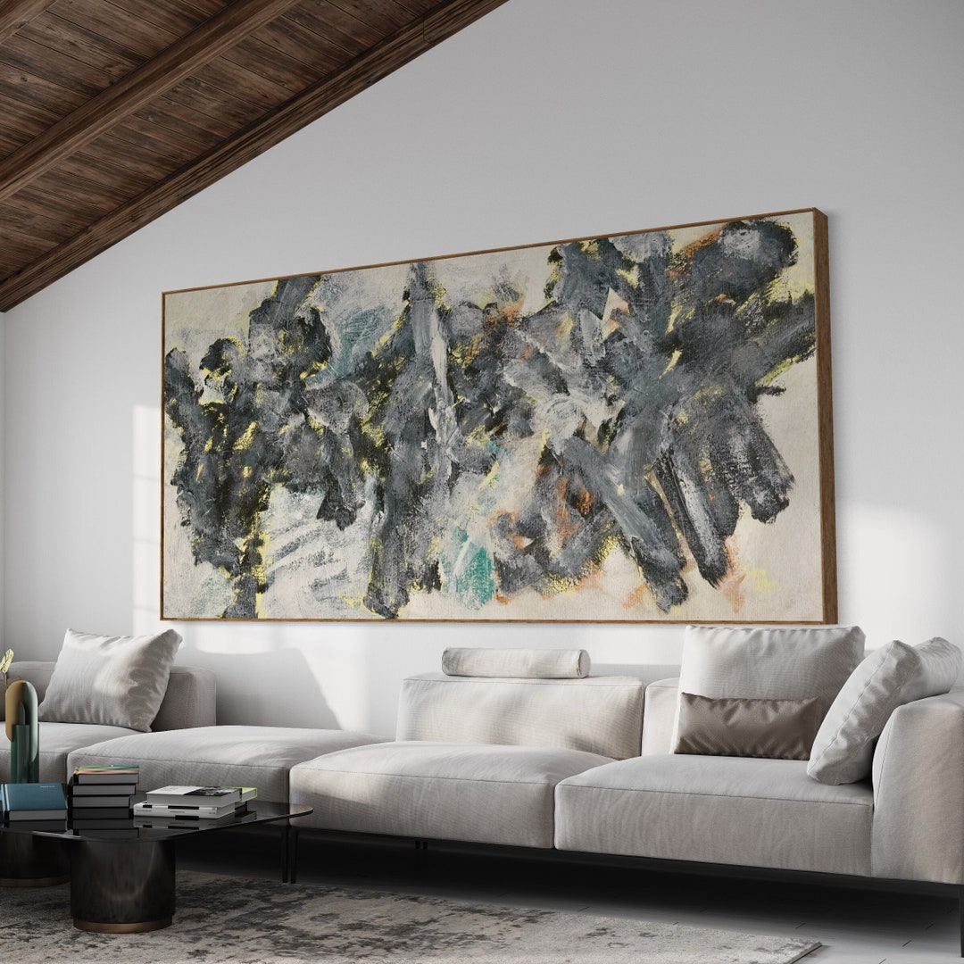 Original Wide Painting "reverence" / XL Wall Art / Uplifting Abstract ...