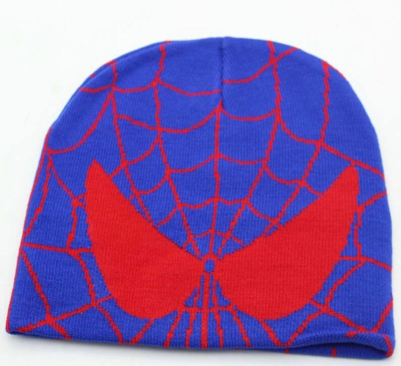 Marvel Spider Man Web Hat, Cartoon Knitted Hat, Peter Parker Beanie ...