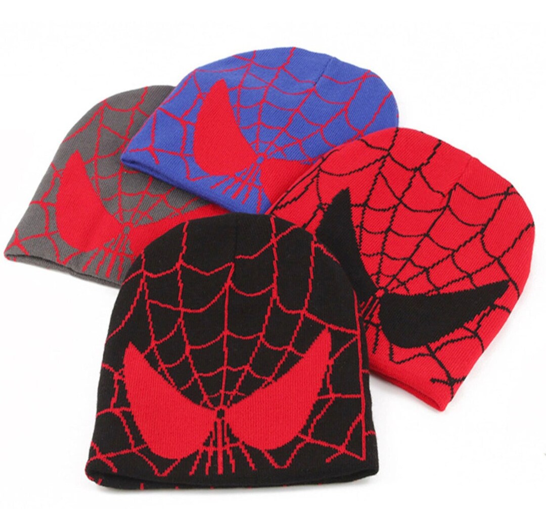 Marvel Spider Man Web Hat, Cartoon Knitted Hat, Peter Parker Beanie ...