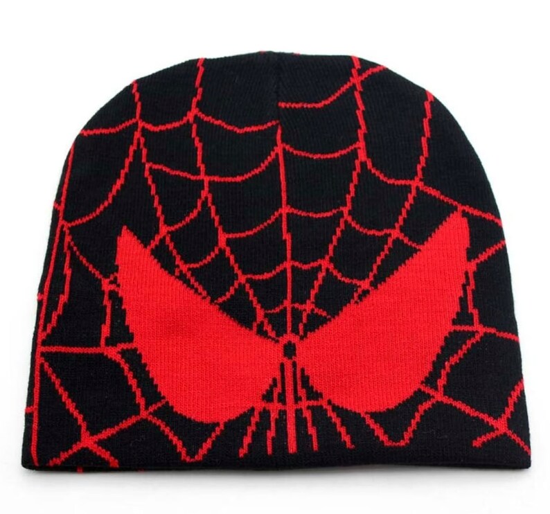 Marvel Spider Man Web Hat, Cartoon Knitted Hat, Peter Parker Beanie ...