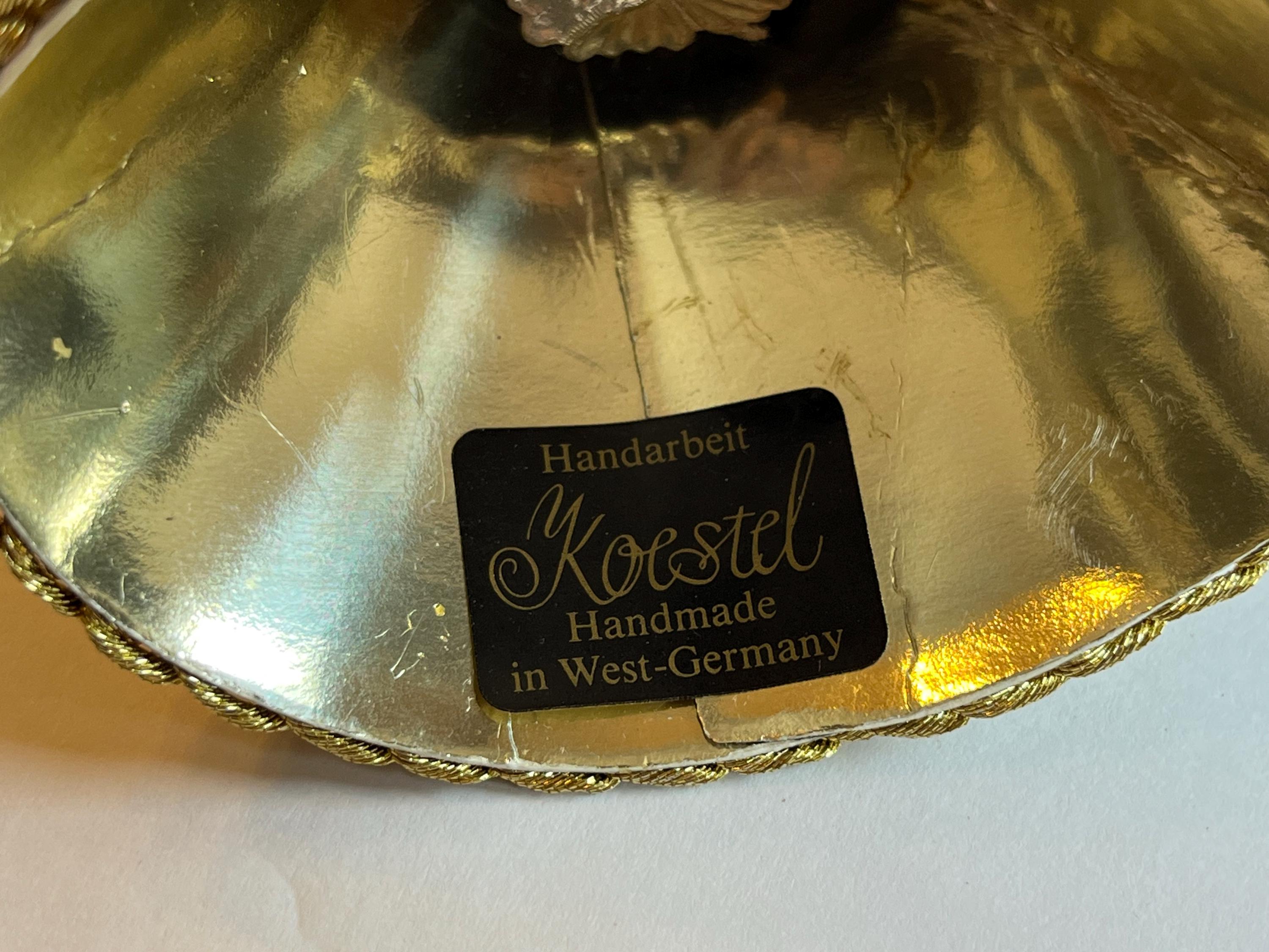 Koestel Angel Holding Candles Handmade in West Germany, 1970, Wax Head ...