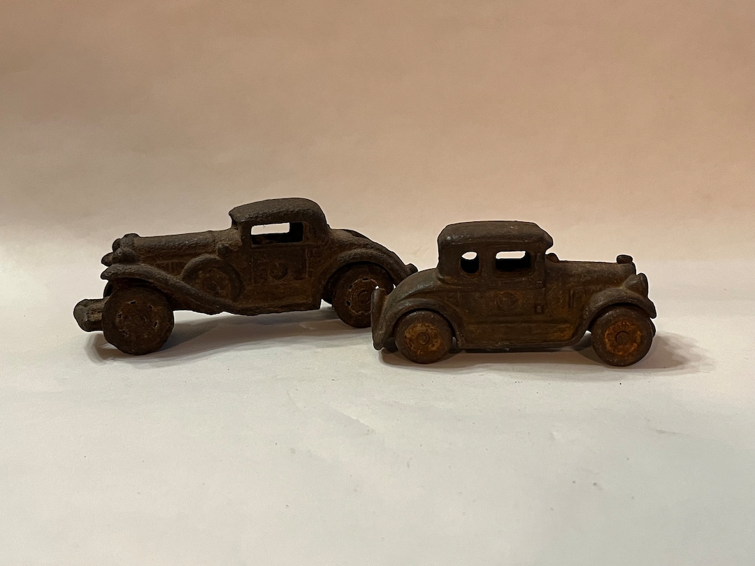 Two Antique Cast Iron Cars, Circa 1920s Collectible Model T Collectible ...