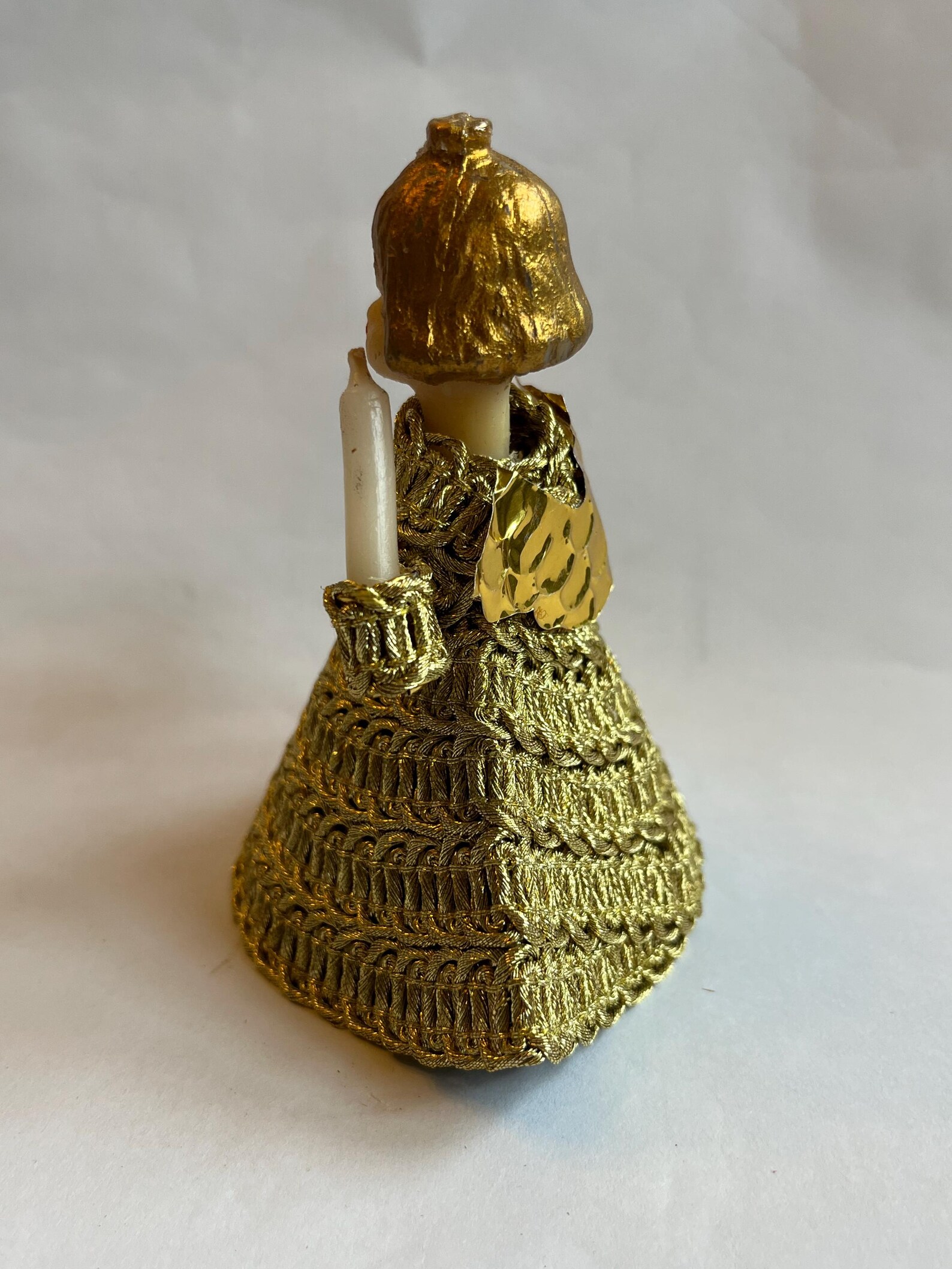 Koestel Angel Holding Candles Handmade in West Germany, 1970, Wax Head ...