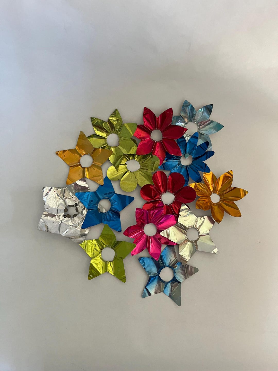 14 Vintage 1960s Aluminum Tin Foil Light Reflectors, Christmas Tree ...
